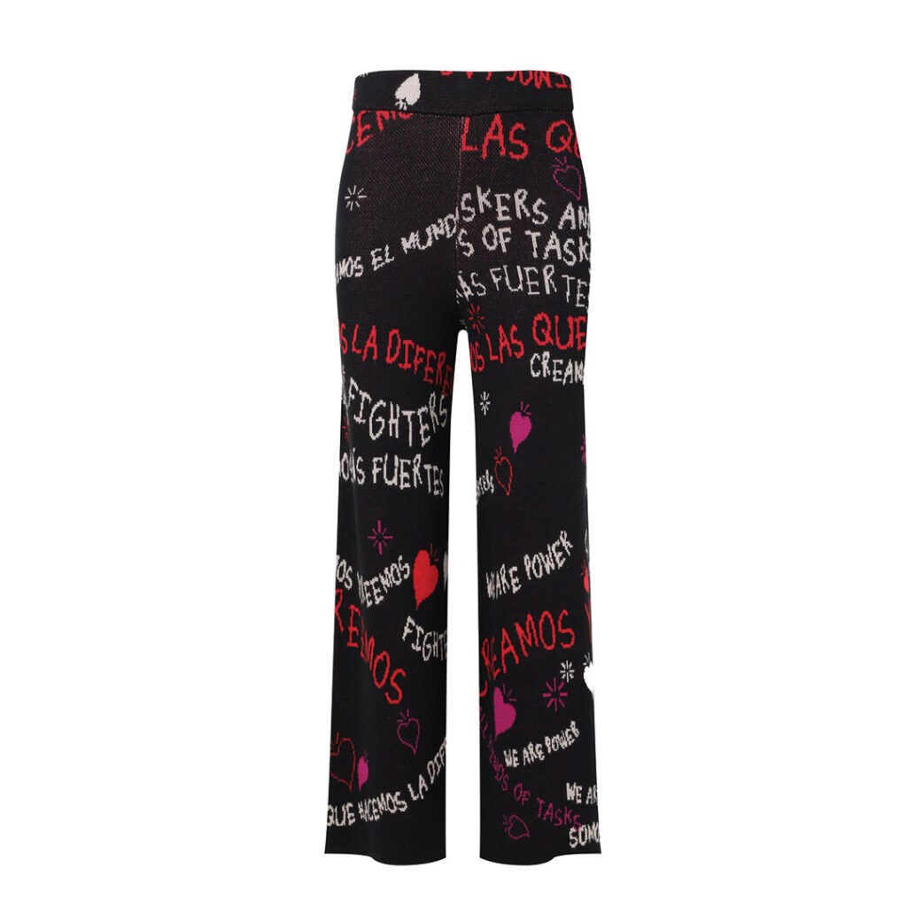 Black Words Jacquard Knit Pant – Sacré